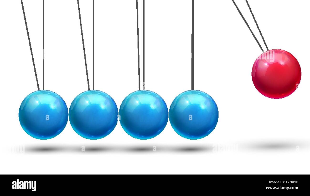 Pendulum Vector. Classic Pendulum With Metall Balls. Physics. Business ...
