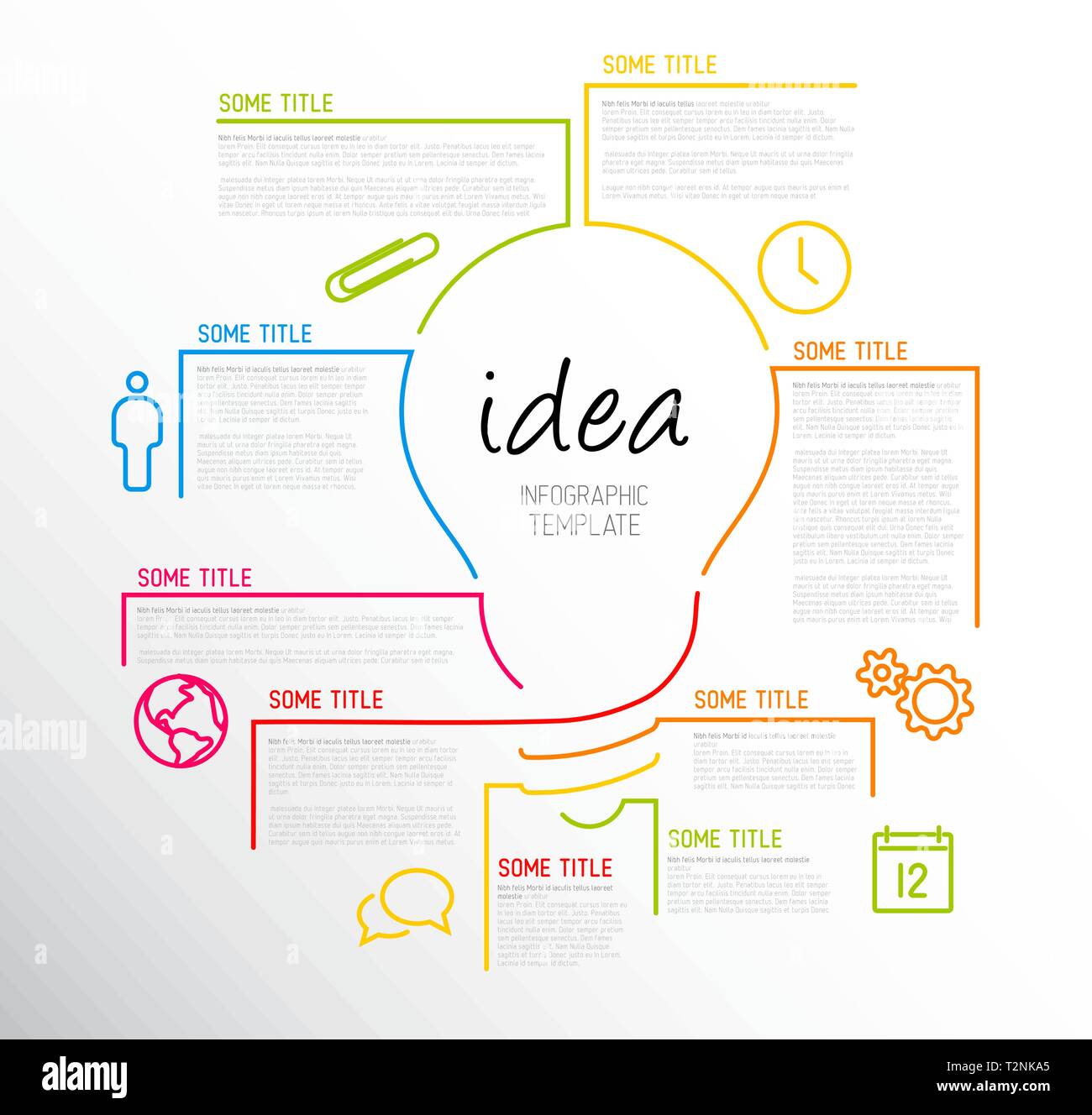 Vector idea Infographic template made from lines and icons Stock Vector ...