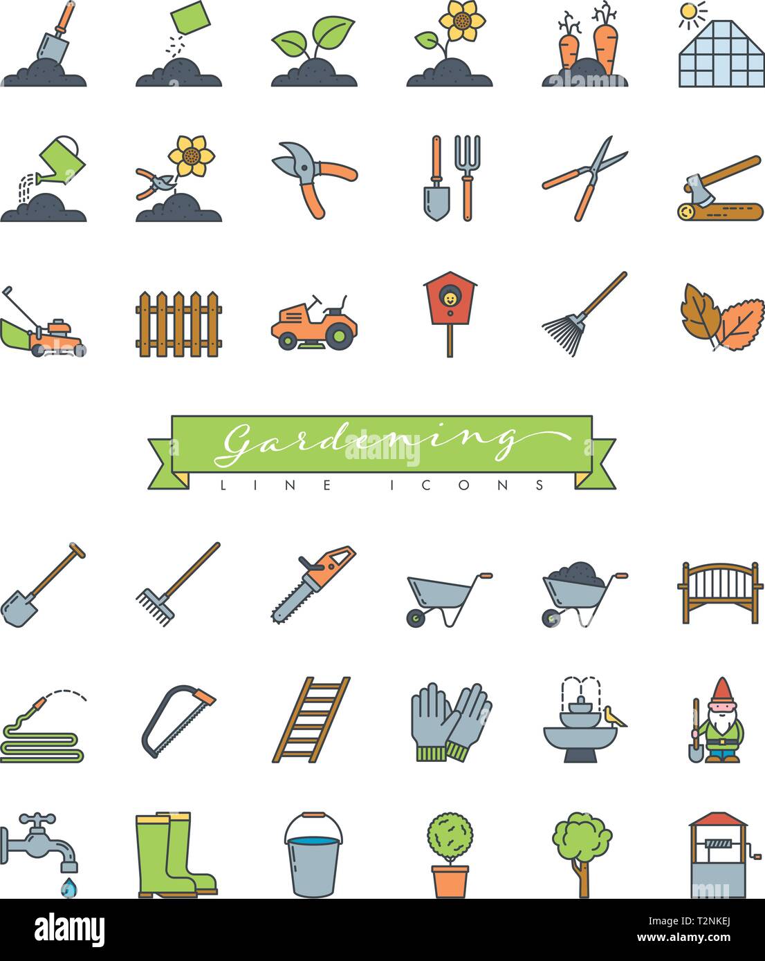 Gardening pictogram hi-res stock photography and images - Alamy