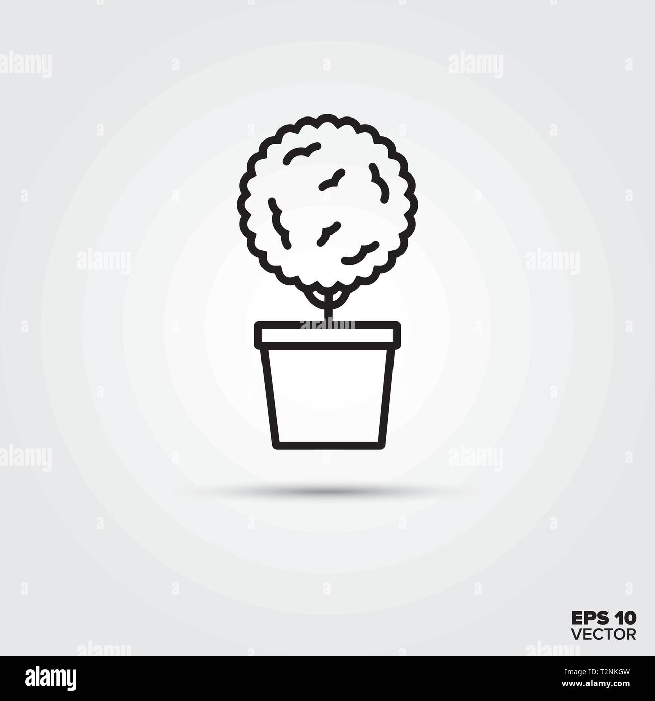 Potted topiary Stock Vector Images - Alamy