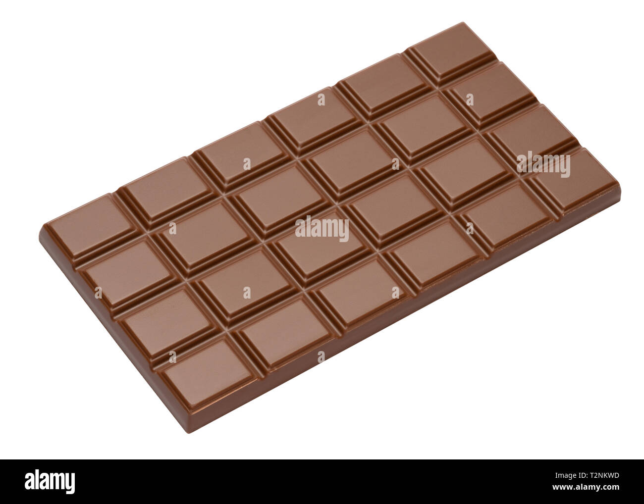 milk organic natural chocolate bar close-up top view with clipping path ...