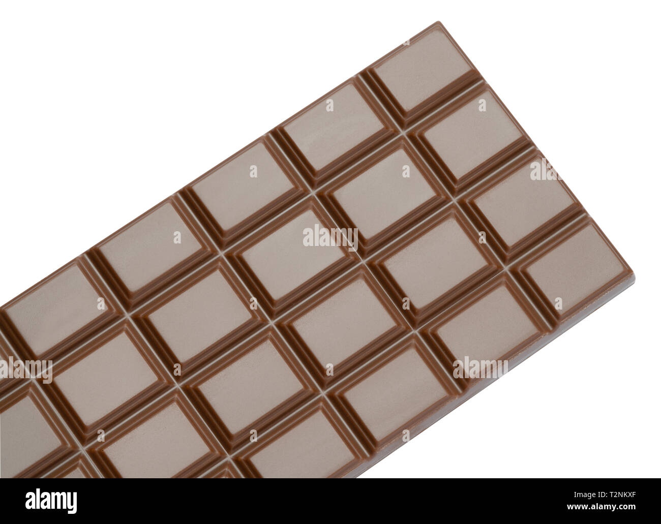 milk organic natural chocolate bar close-up top view with clipping path ...