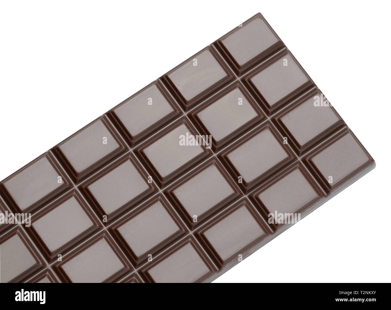 dark organic natural chocolate bar close-up top view with clipping path ...