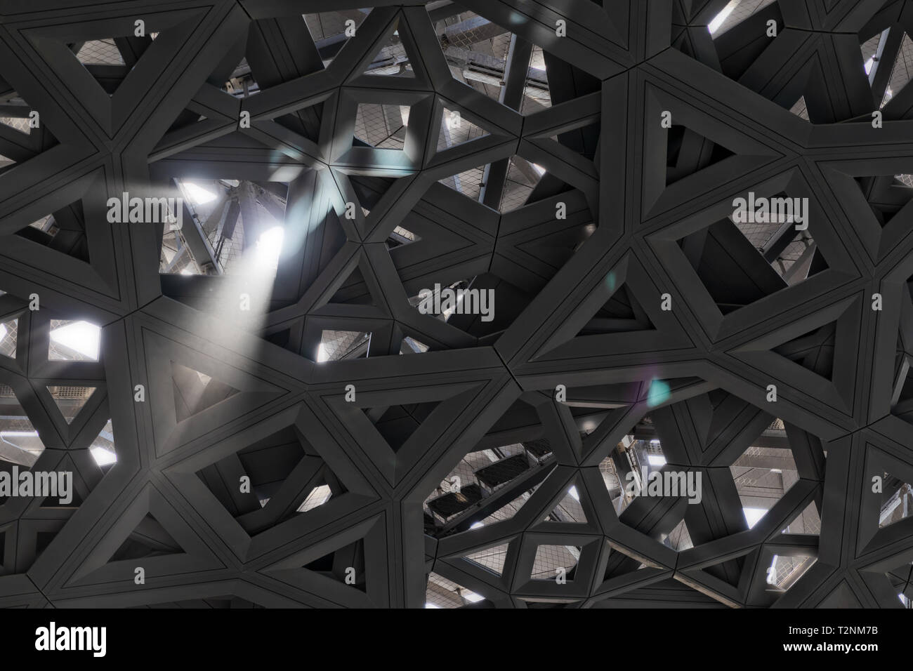 Abstract ceiling with light entrances Stock Photo - Alamy