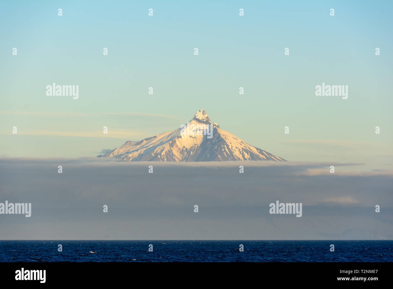 Mountain Floating Over The Sea Stock Photo - Alamy