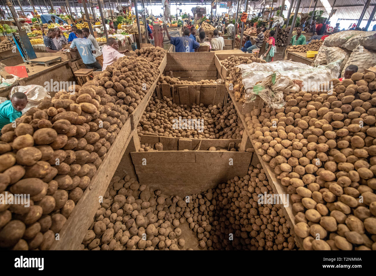 Potatoes for sale , Kimironko Market , Kigali Rwanda Stock Photo - Alamy