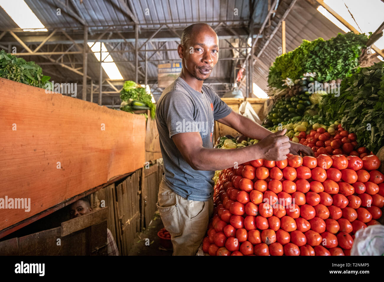Fresh produce for sale , Kimironko Market , Kigali Rwanda Stock Photo ...