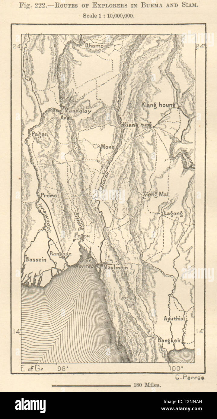 Map siam thailand hi-res stock photography and images - Alamy