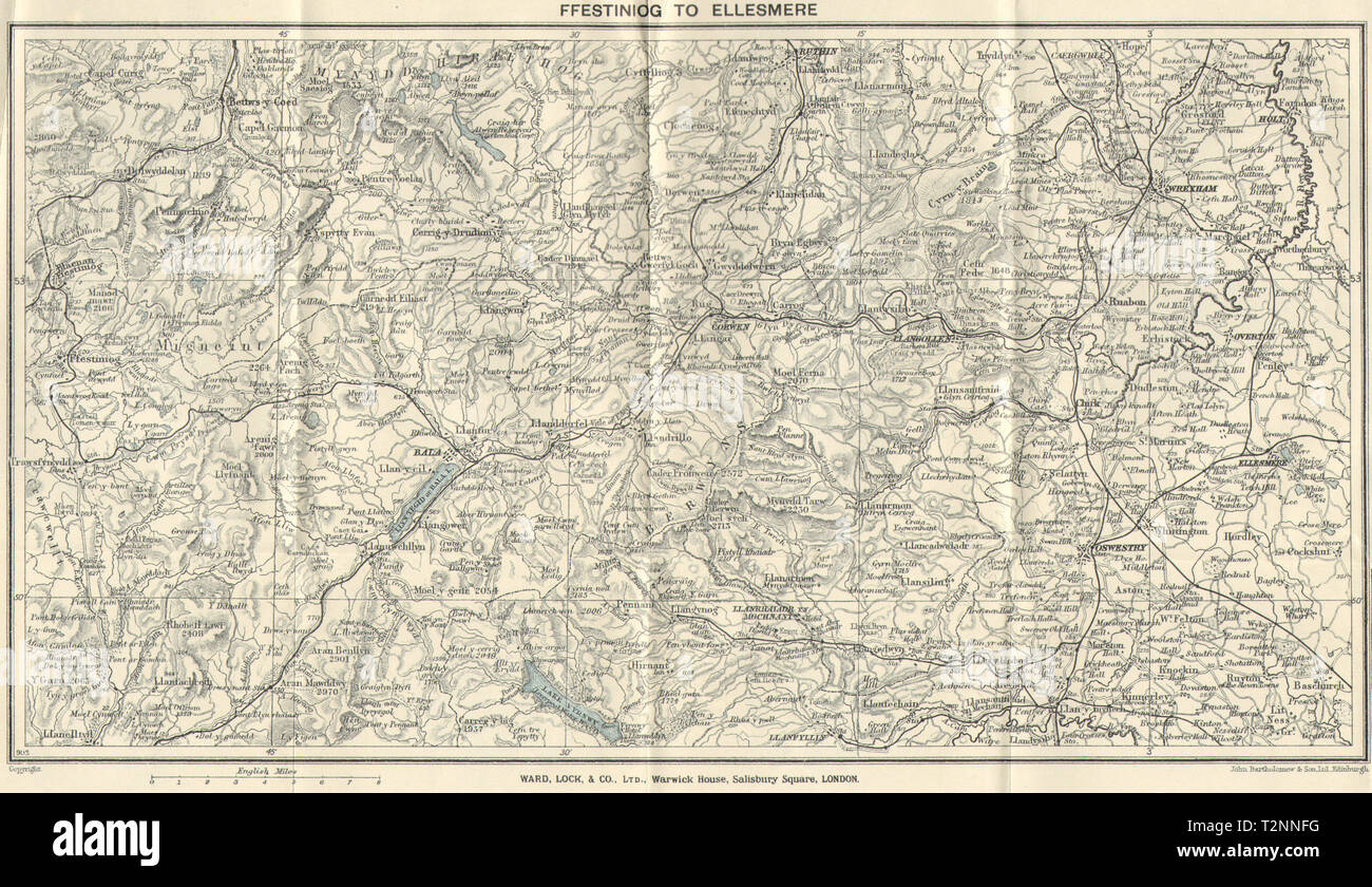 Ellesmere map hi-res stock photography and images - Alamy