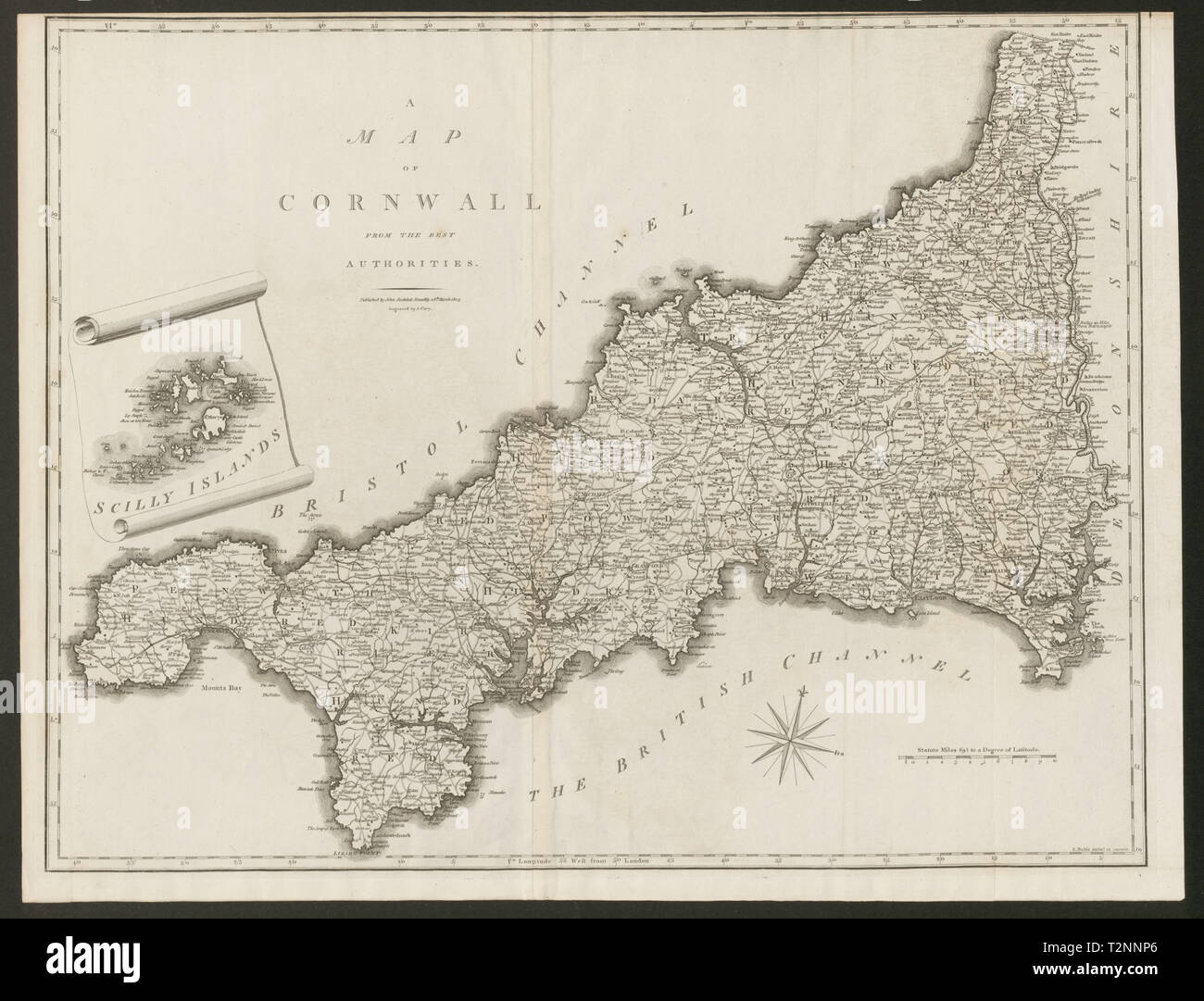 "A map of Cornwall from the best authorities". County map. CARY 1805 ...