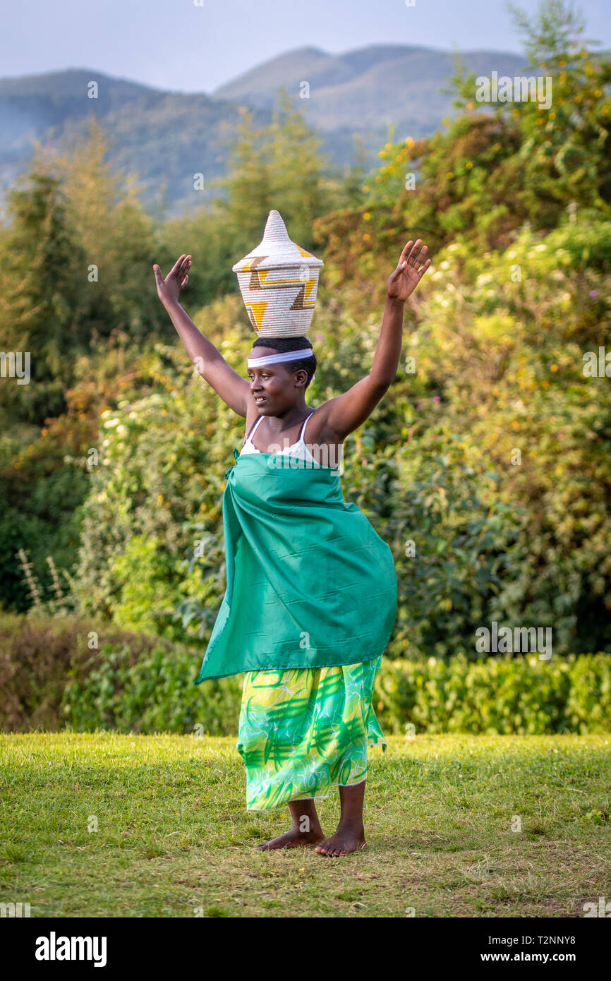 Intore Traditional dance performed outdoors near Volcanoes National ...