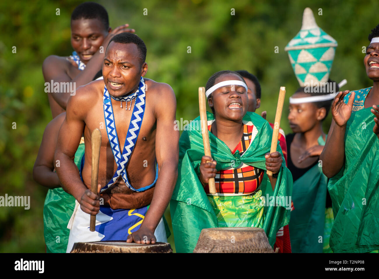 Intore Traditional dance performed outdoors near Volcanoes National ...