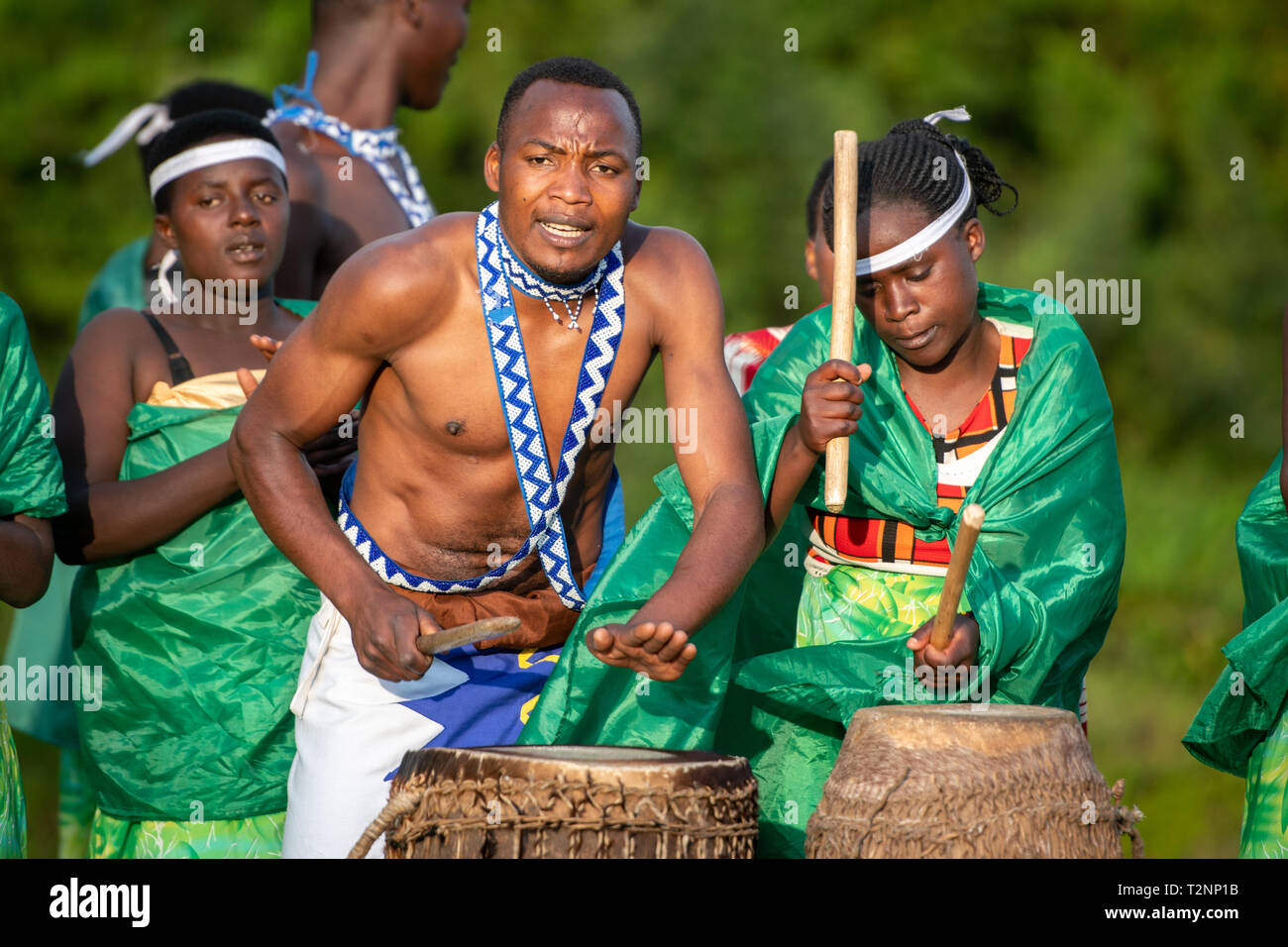 Intore Traditional dance performed outdoors near Volcanoes National ...