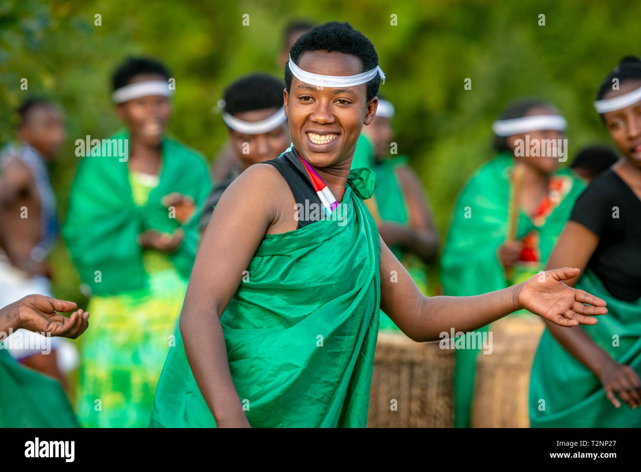 Intore Traditional dance performed outdoors near Volcanoes National ...