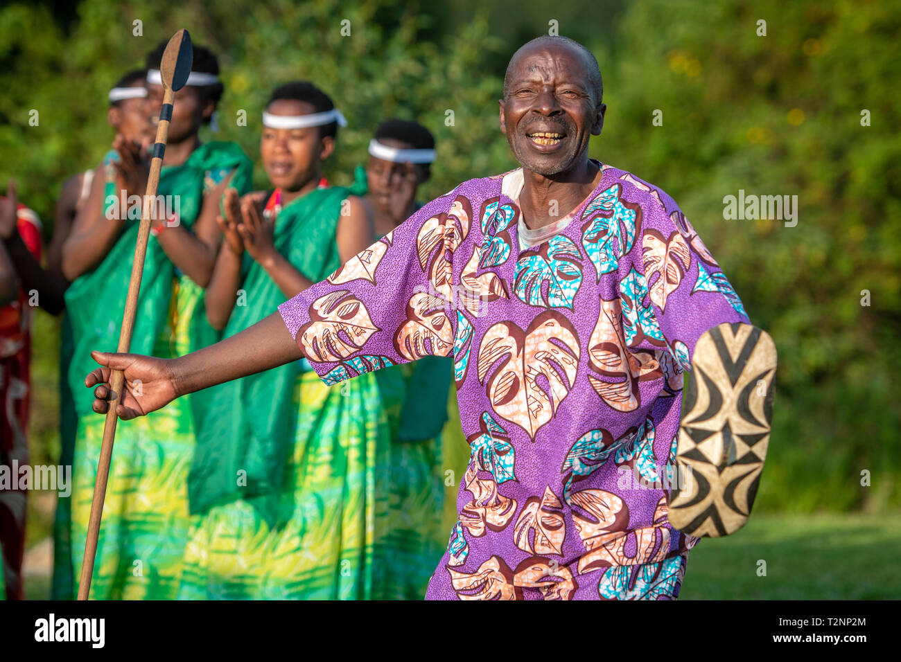 Intore Traditional dance performed outdoors near Volcanoes National ...