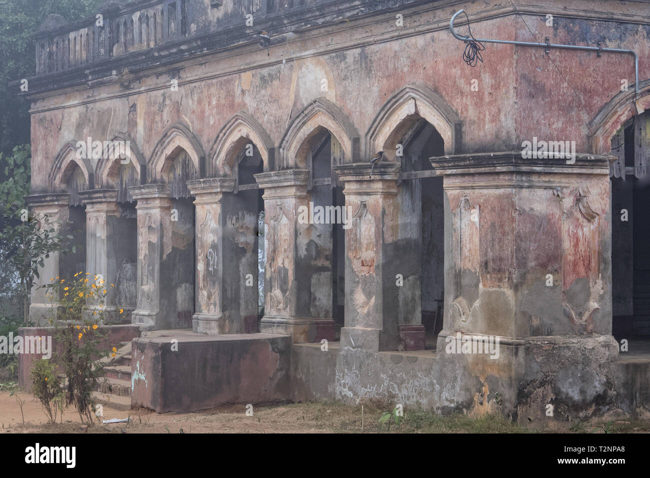 Pillars of a strong vintage Indian house Stock Photo - Alamy