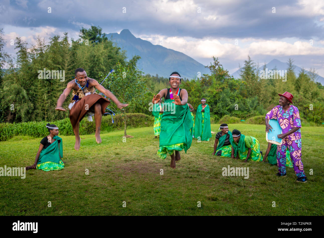 Intore Traditional dance performed outdoors near Volcanoes National ...