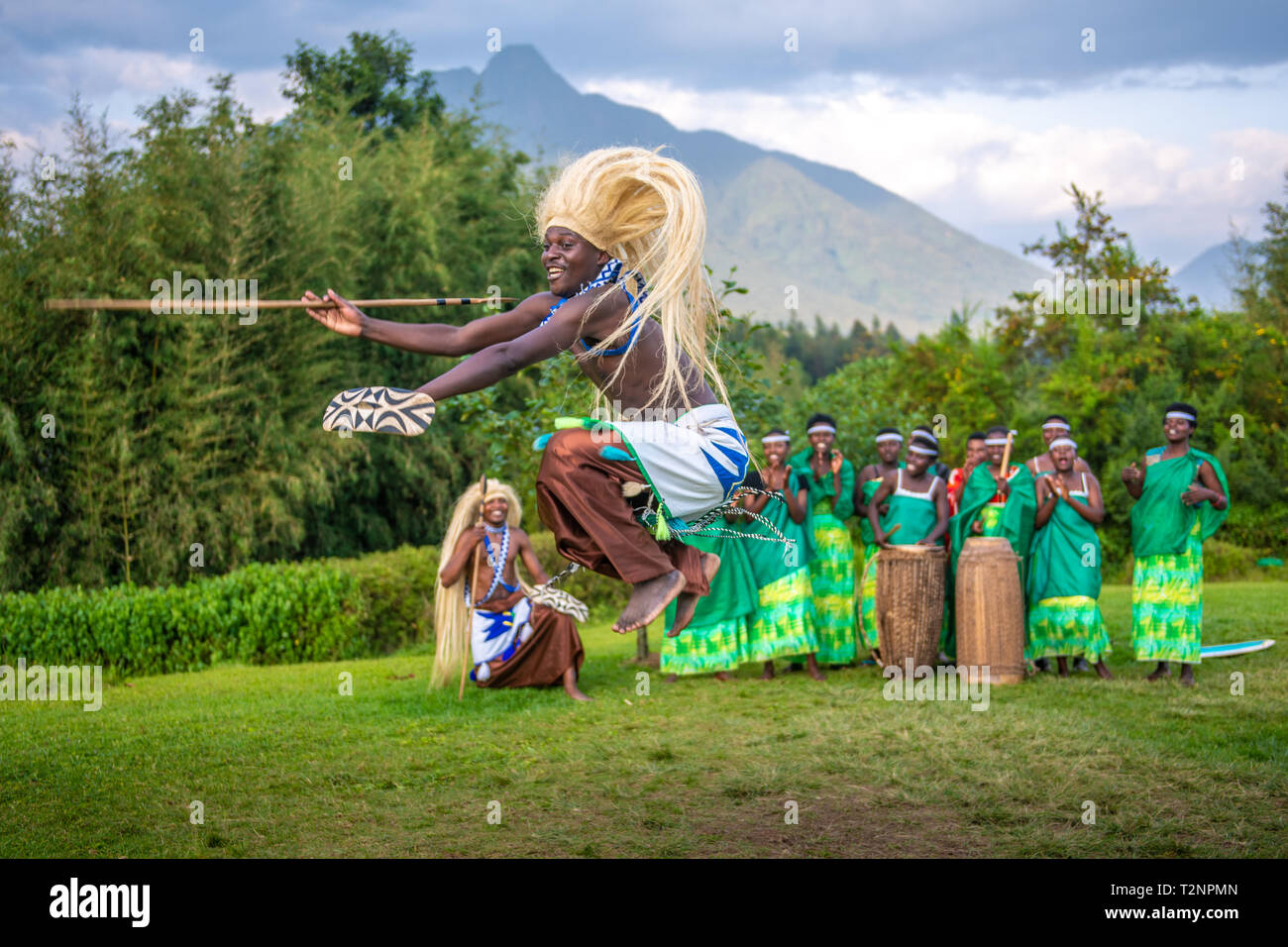 Intore Traditional dance performed outdoors near Volcanoes National ...