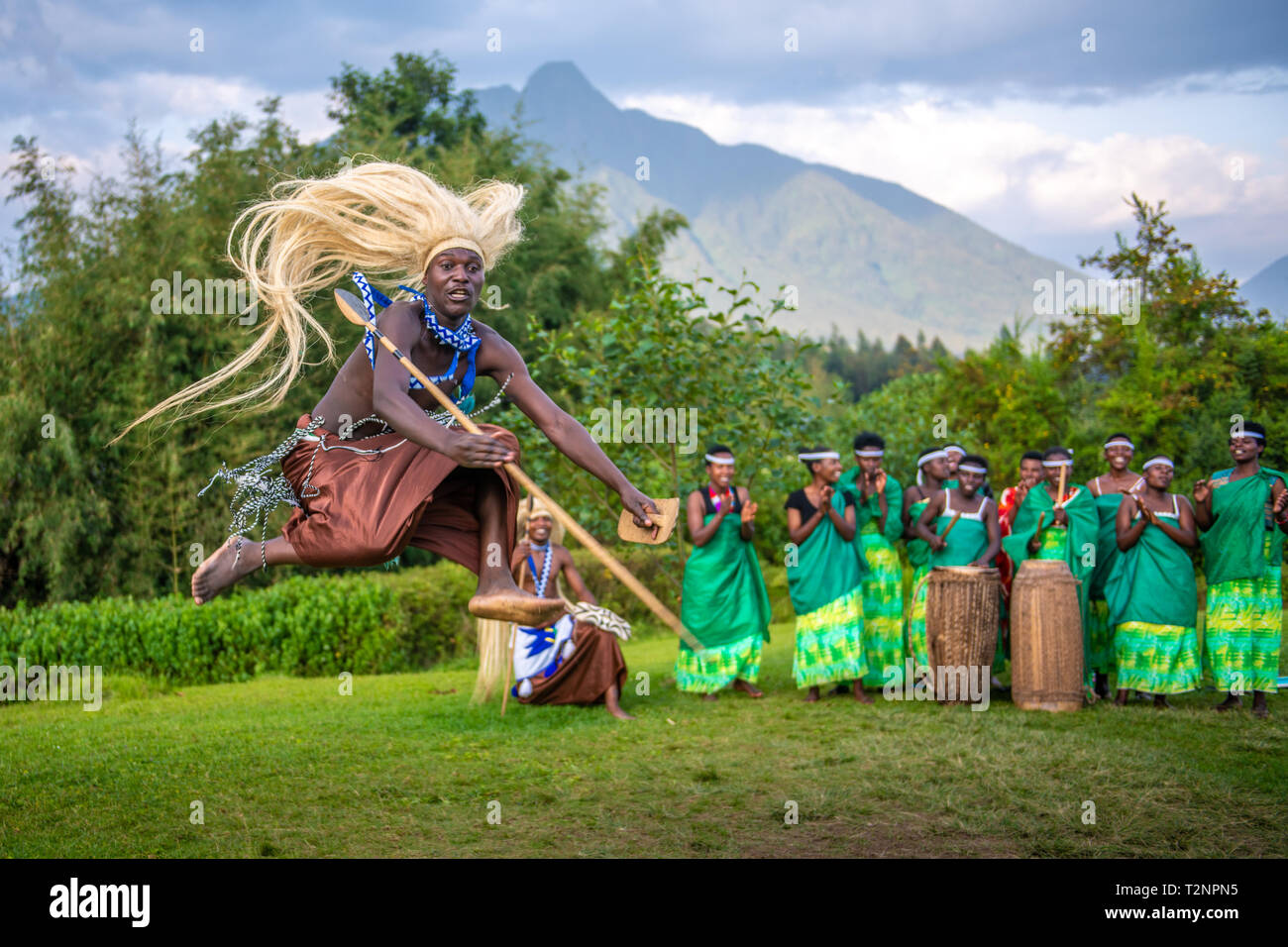 Intore Traditional dance performed outdoors near Volcanoes National ...
