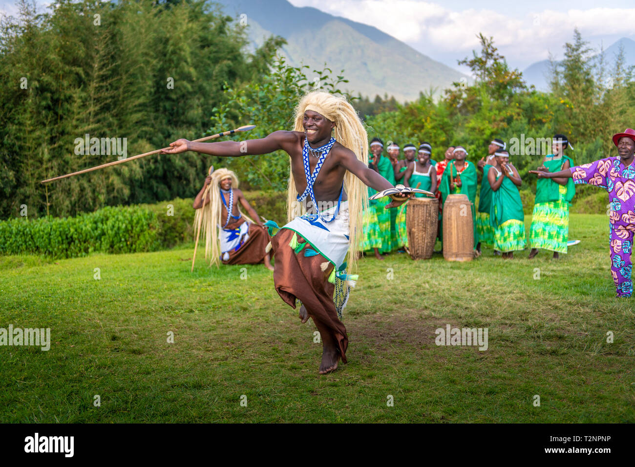 Intore Traditional dance performed outdoors near Volcanoes National ...