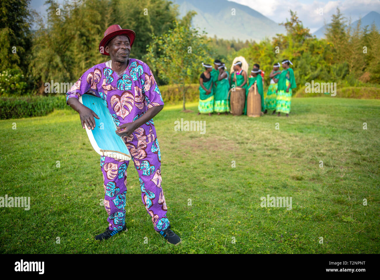 Intore Traditional dance performed outdoors near Volcanoes National ...