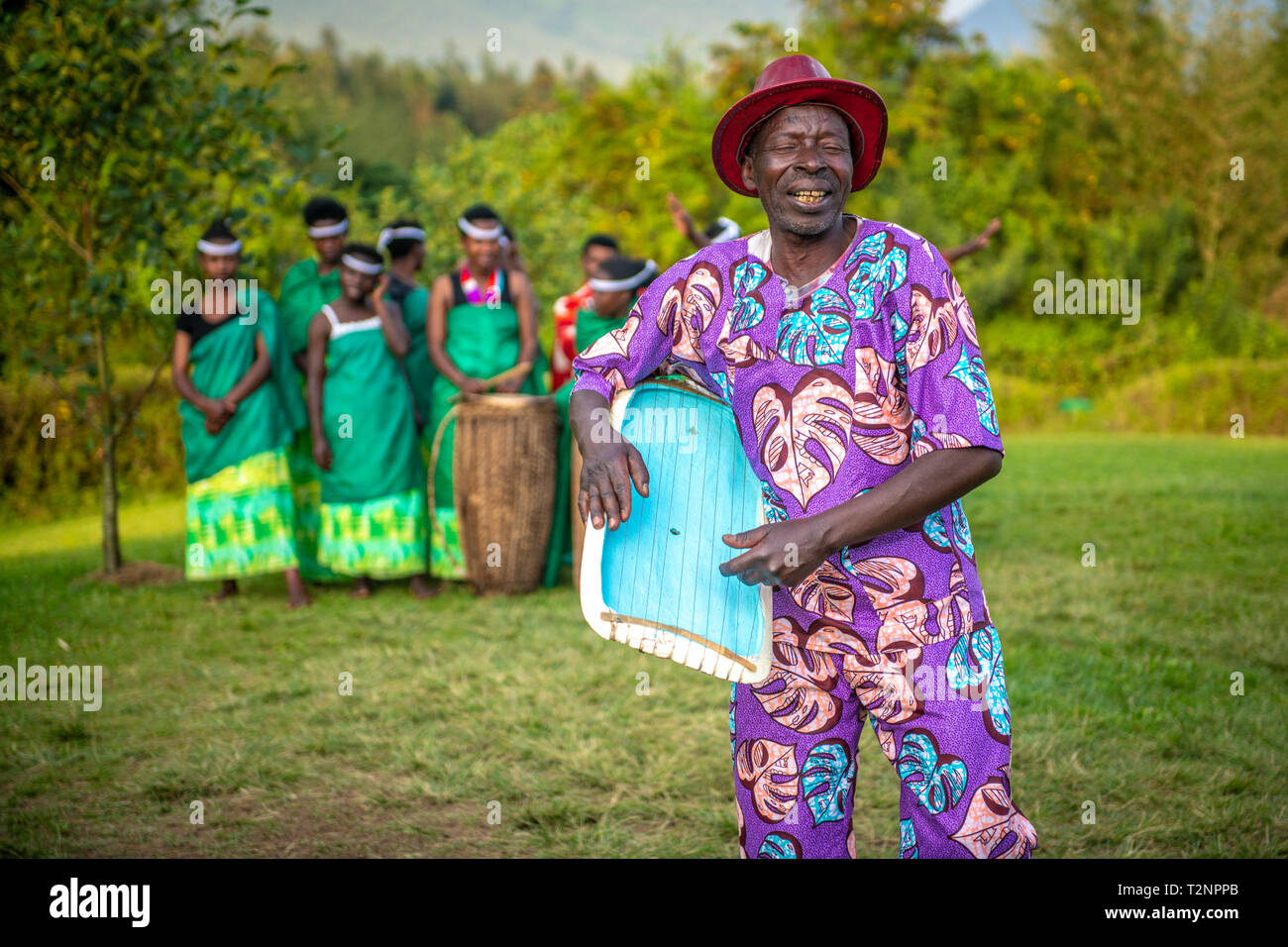 Intore Traditional dance performed outdoors near Volcanoes National ...