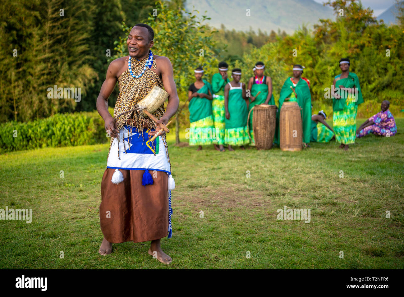 Intore Traditional dance performed outdoors near Volcanoes National ...