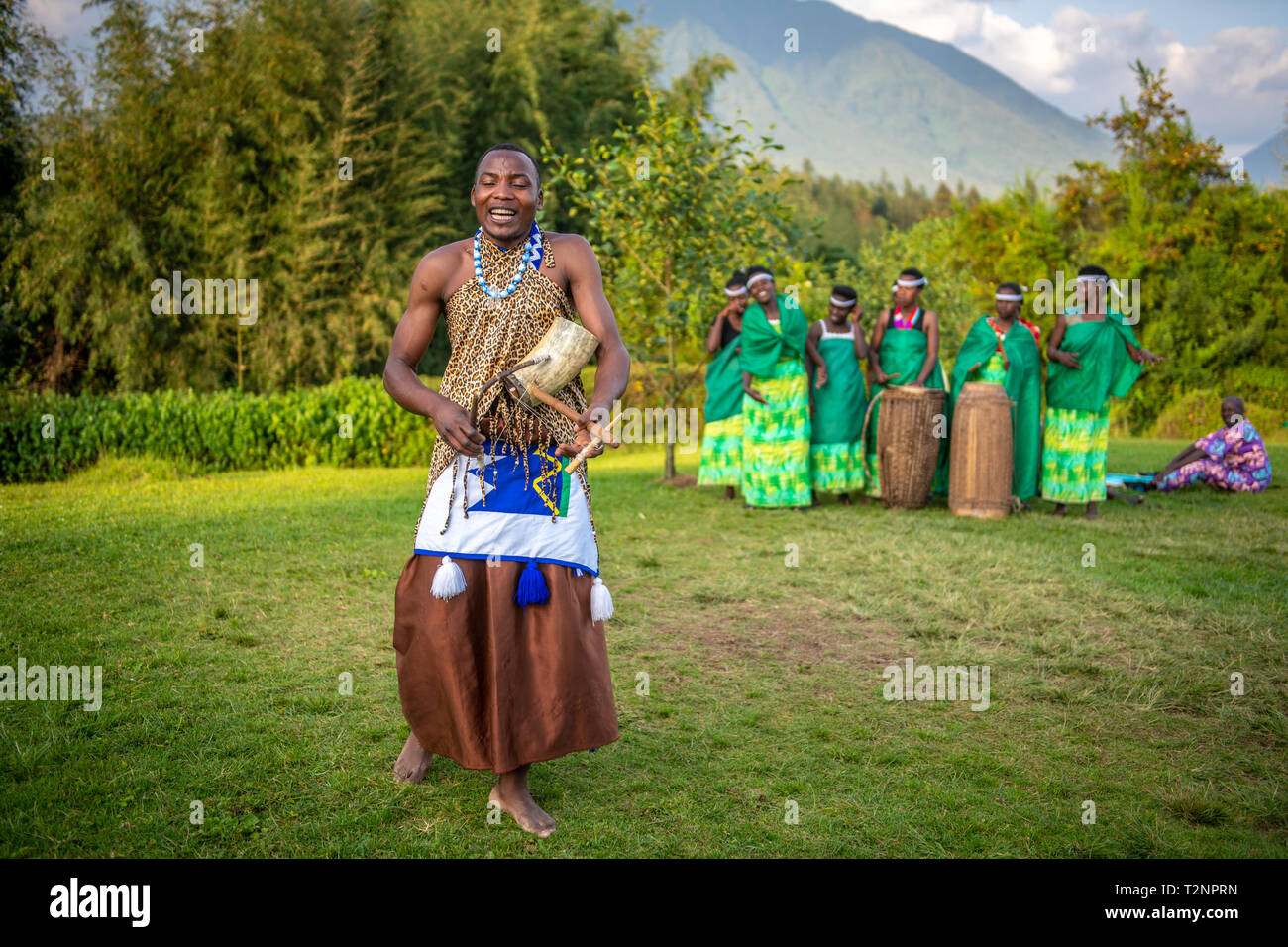 Intore Traditional dance performed outdoors near Volcanoes National ...