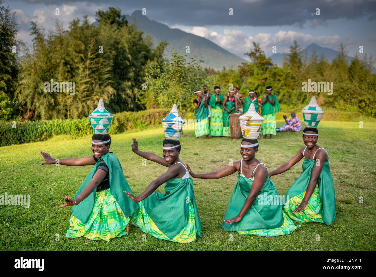 Intore Traditional dance performed outdoors near Volcanoes National ...
