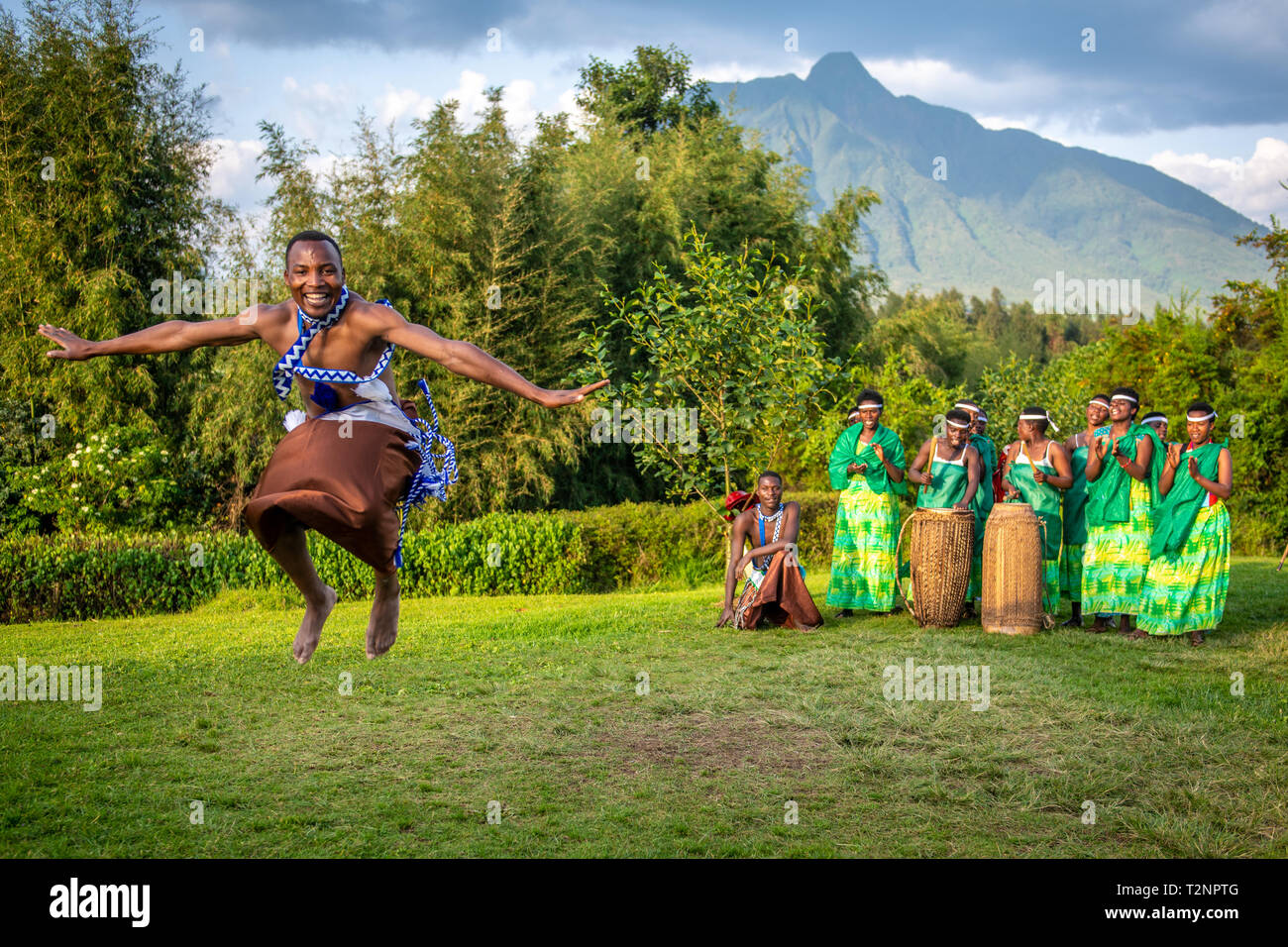 Intore Traditional dance performed outdoors near Volcanoes National ...