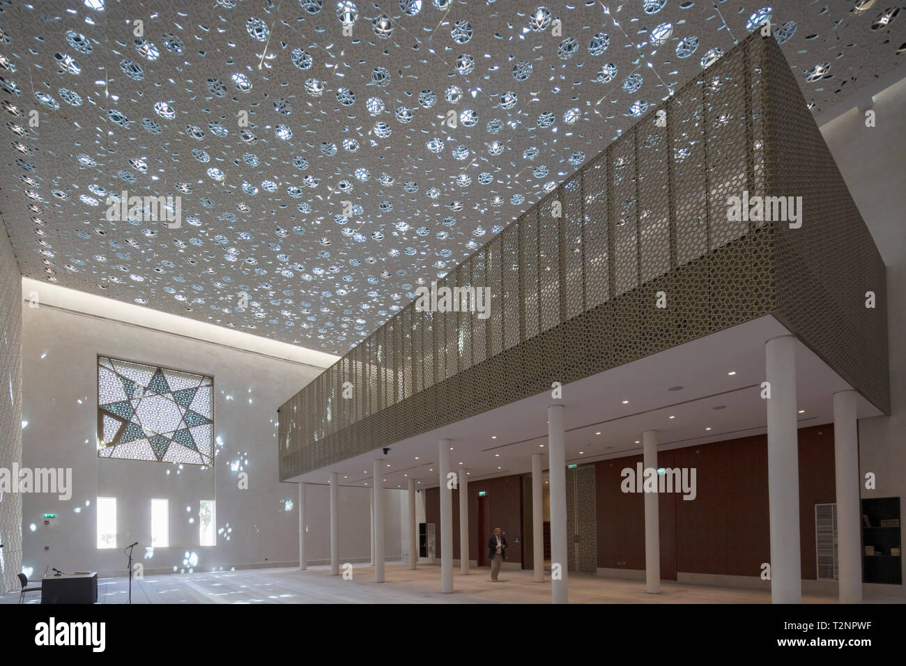 interior of prayer hall, Msheireb Jumaa Mosque, Doha, Qatar Stock Photo ...