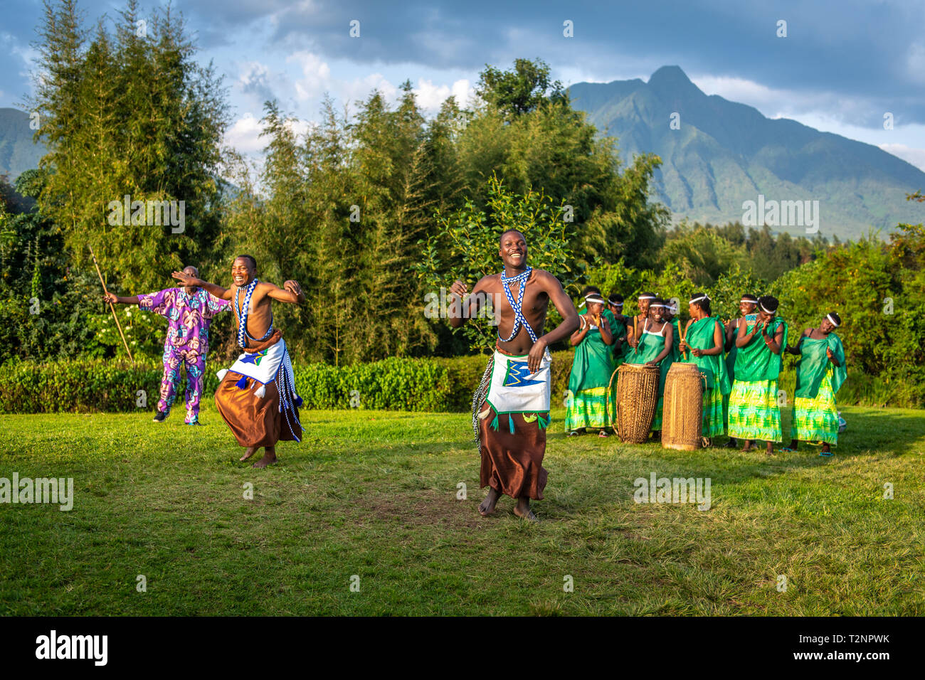 Intore Traditional dance performed outdoors near Volcanoes National ...