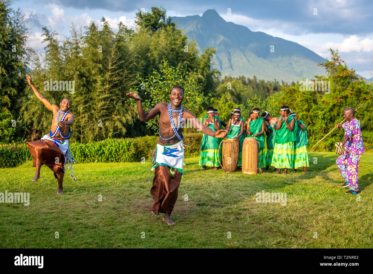 Intore Traditional dance performed outdoors near Volcanoes National ...