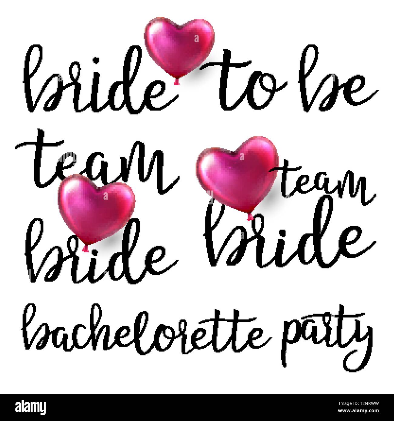 Bachelorette Party Vector. Text Bachelorette Invitation. Wedding Woman ...