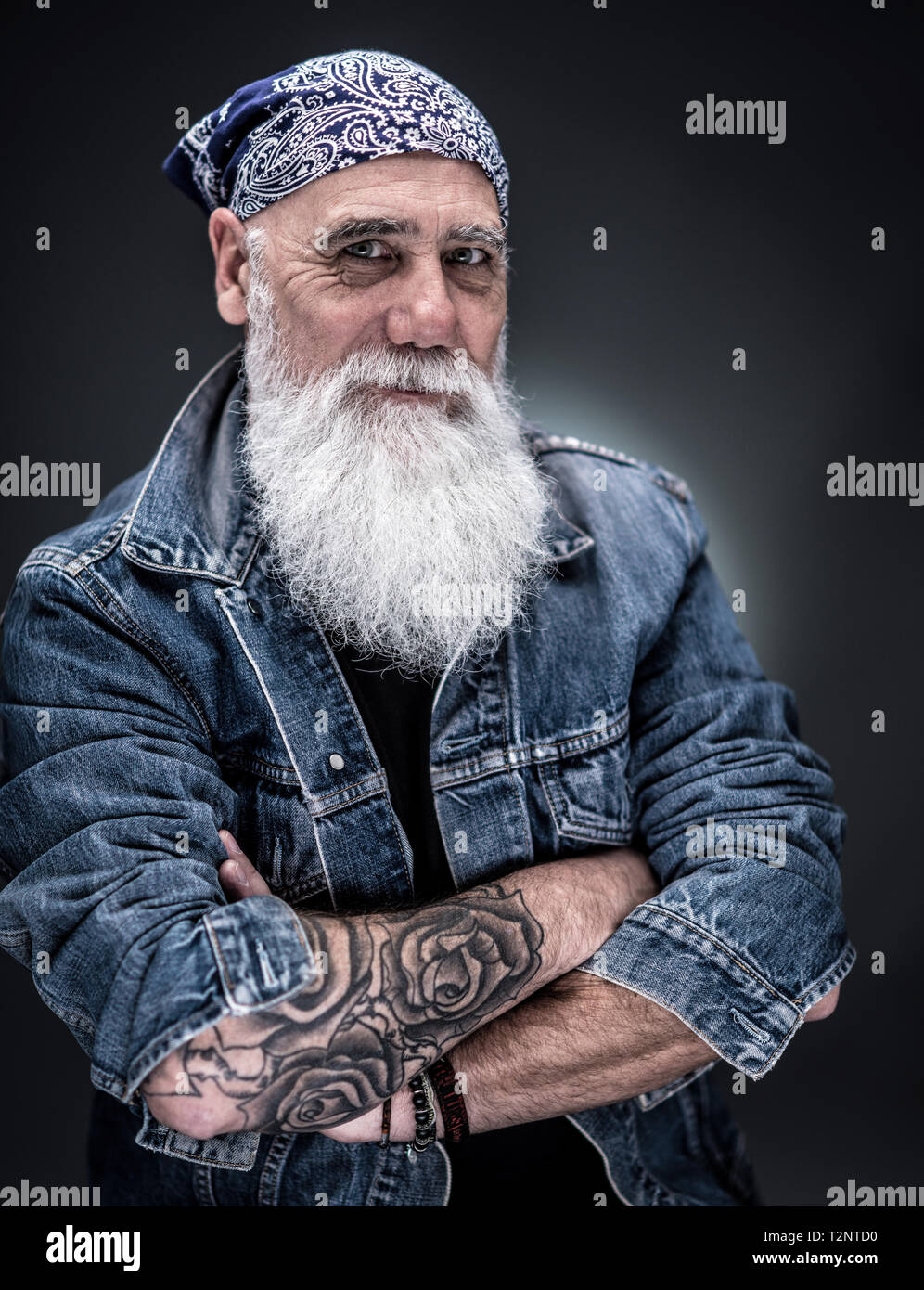 Portrait tattooed biker hi-res stock photography and images - Alamy