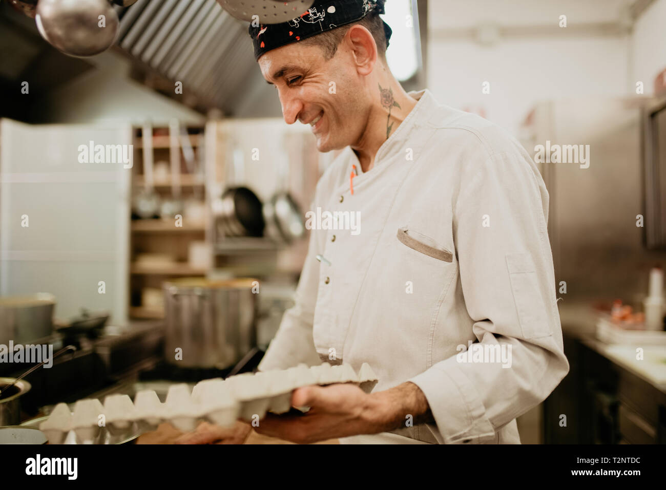Cooking in commercial kitchen hi-res stock photography and images - Alamy