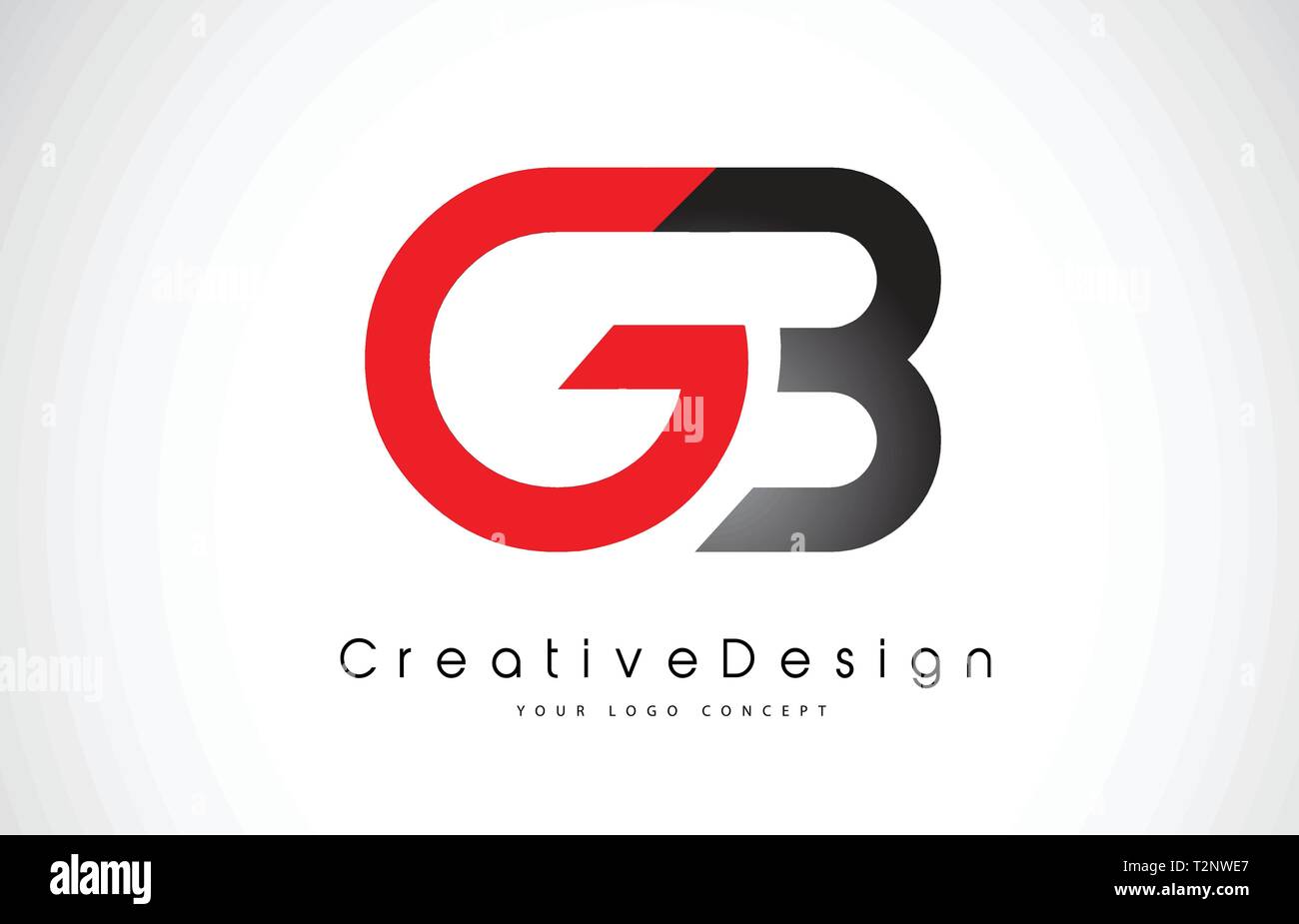 GB G B Letter Logo Design in Black Colors. Creative Modern Letters ...