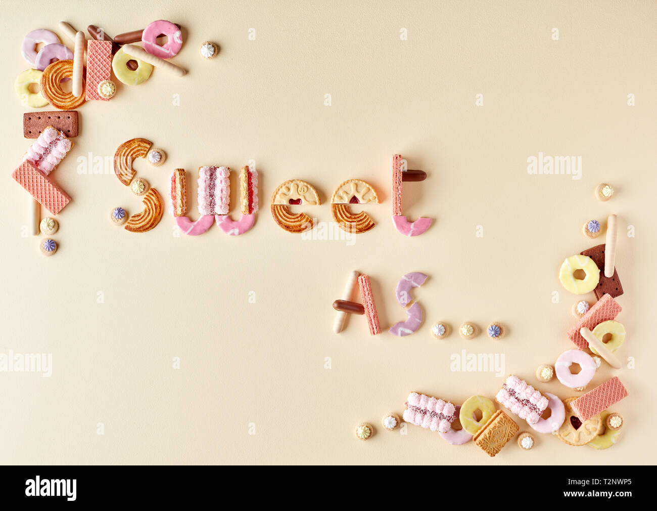 Words Sweet As made out of candies Stock Photo - Alamy