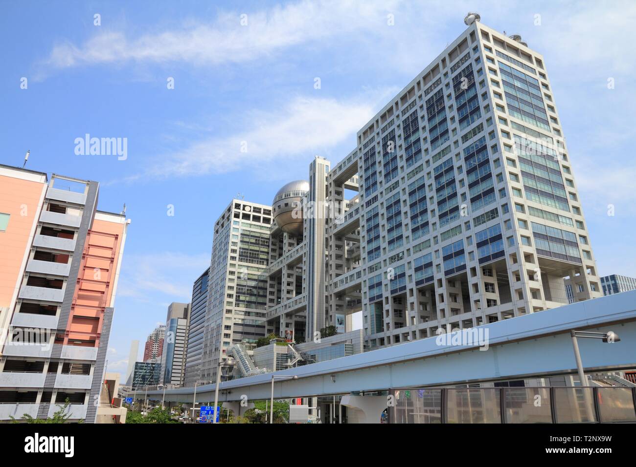 TOKYO, JAPAN - MAY 11, 2012: Fuji TV building in Tokyo. Fuji TV Studios ...