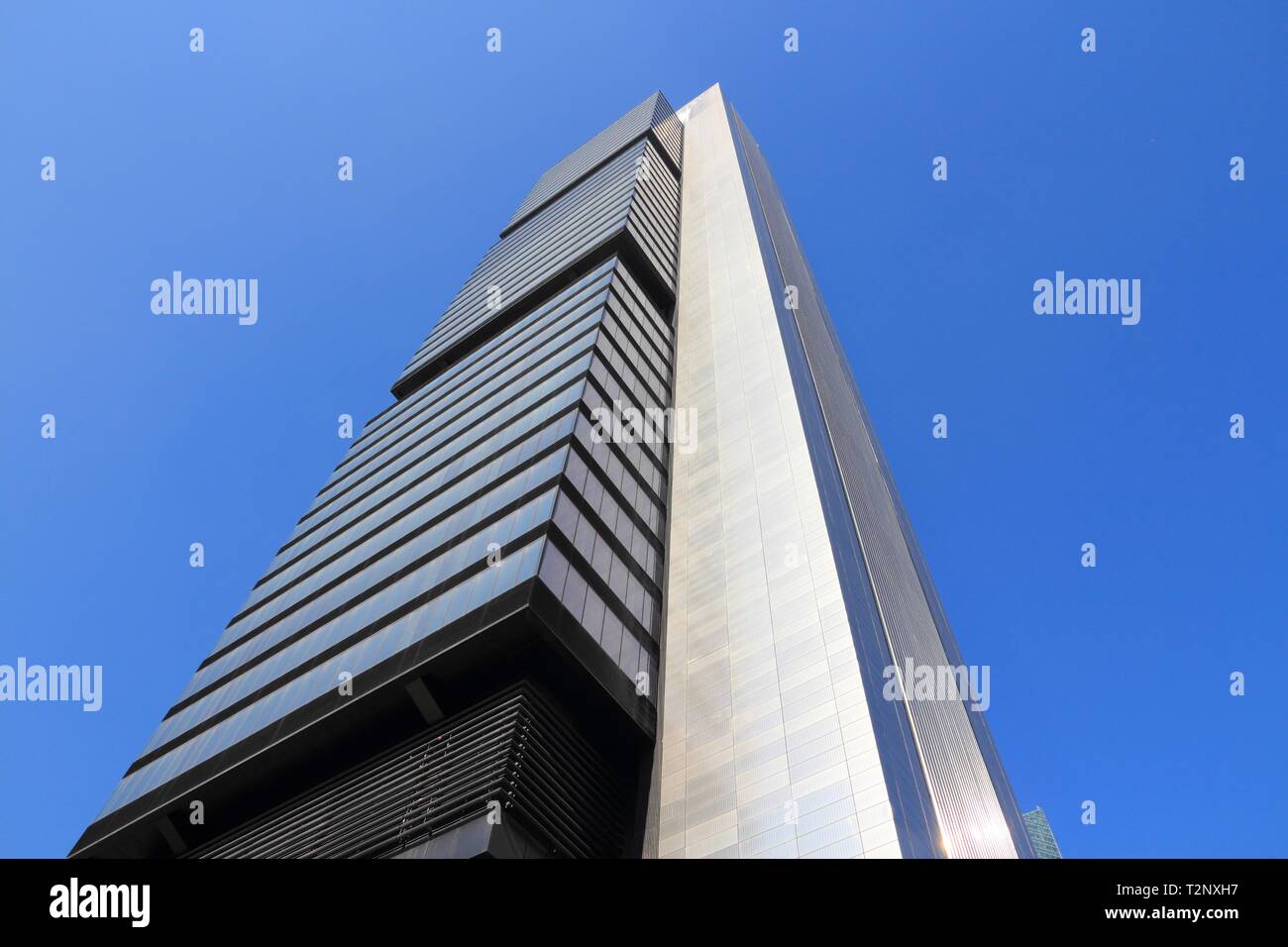 MADRID, SPAIN - OCTOBER 23, 2012: Torre Caja Madrid building in Madrid ...