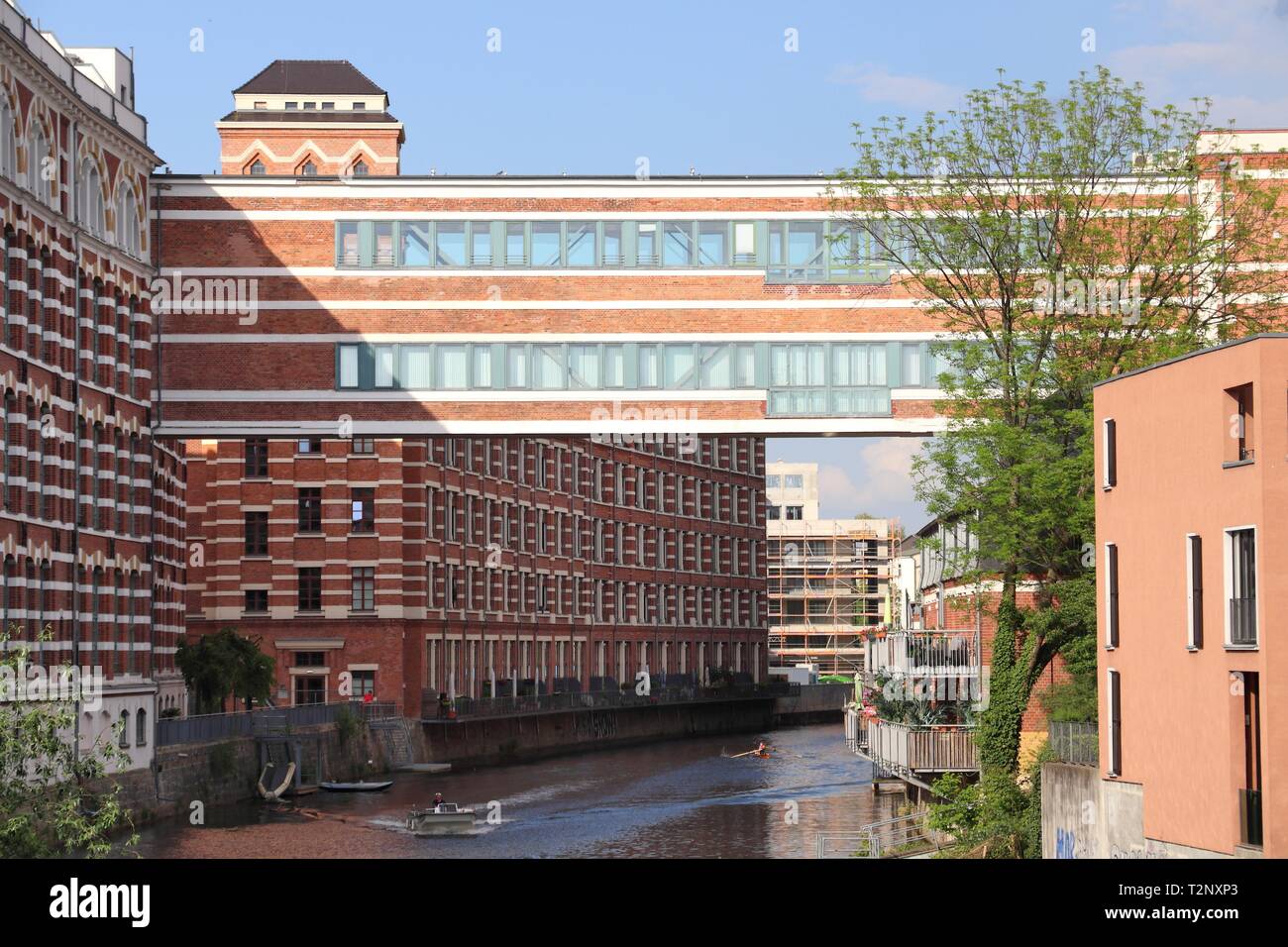 Leipzig city in Germany (State of Sachsen). Plagwitz former industrial ...