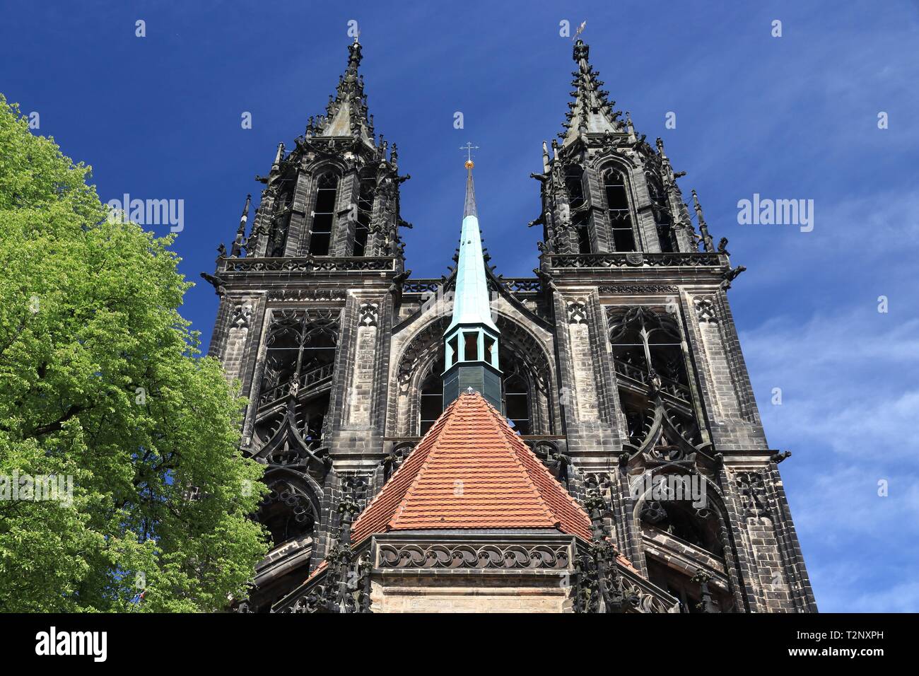 Meissen town in Germany (Free State of Saxony). Meissen Cathedral ...