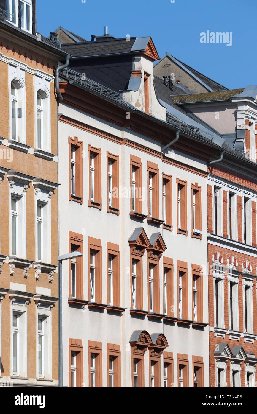 Chemnitz city in Germany (State of Saxony). Residential architecture of ...