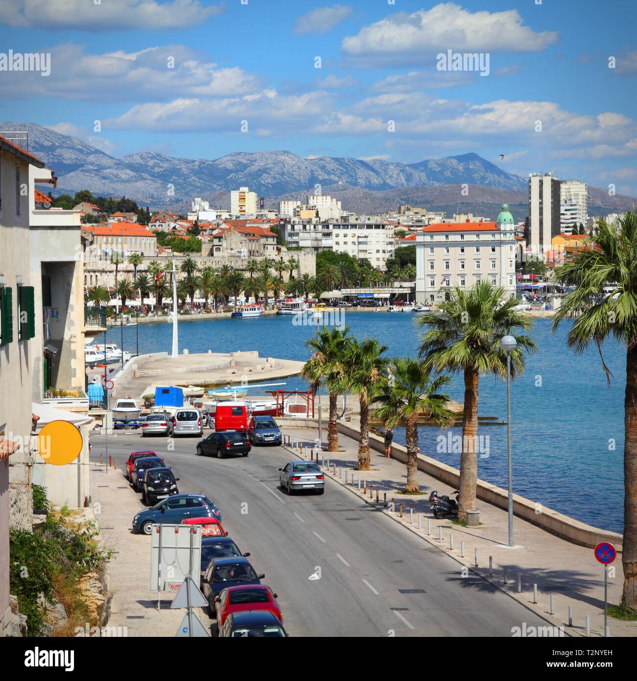 Croatia - Split in Dalmatia. Old town - famous UNESCO World Heritage ...