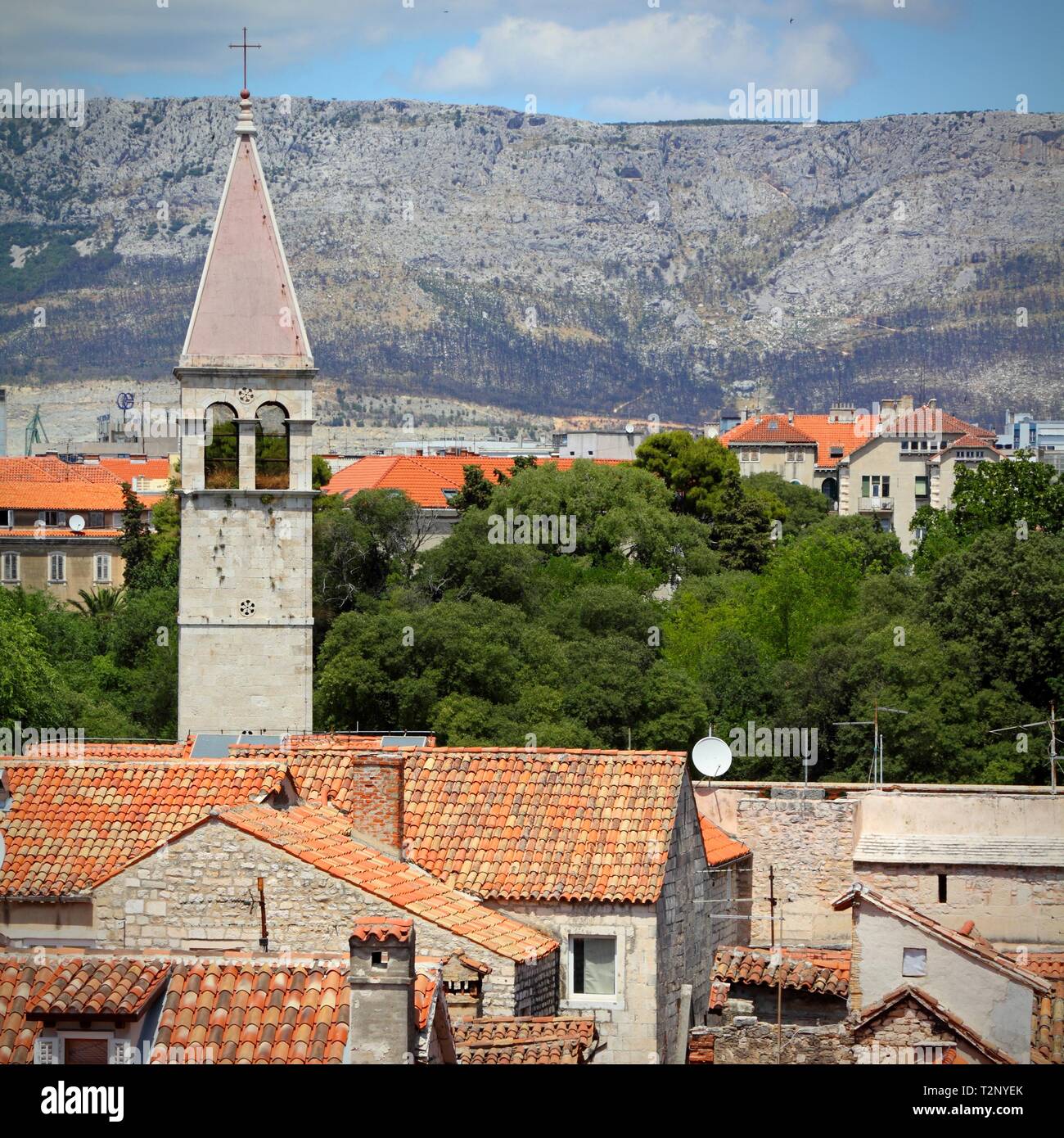 Croatia - Split in Dalmatia. Old town - famous UNESCO World Heritage ...