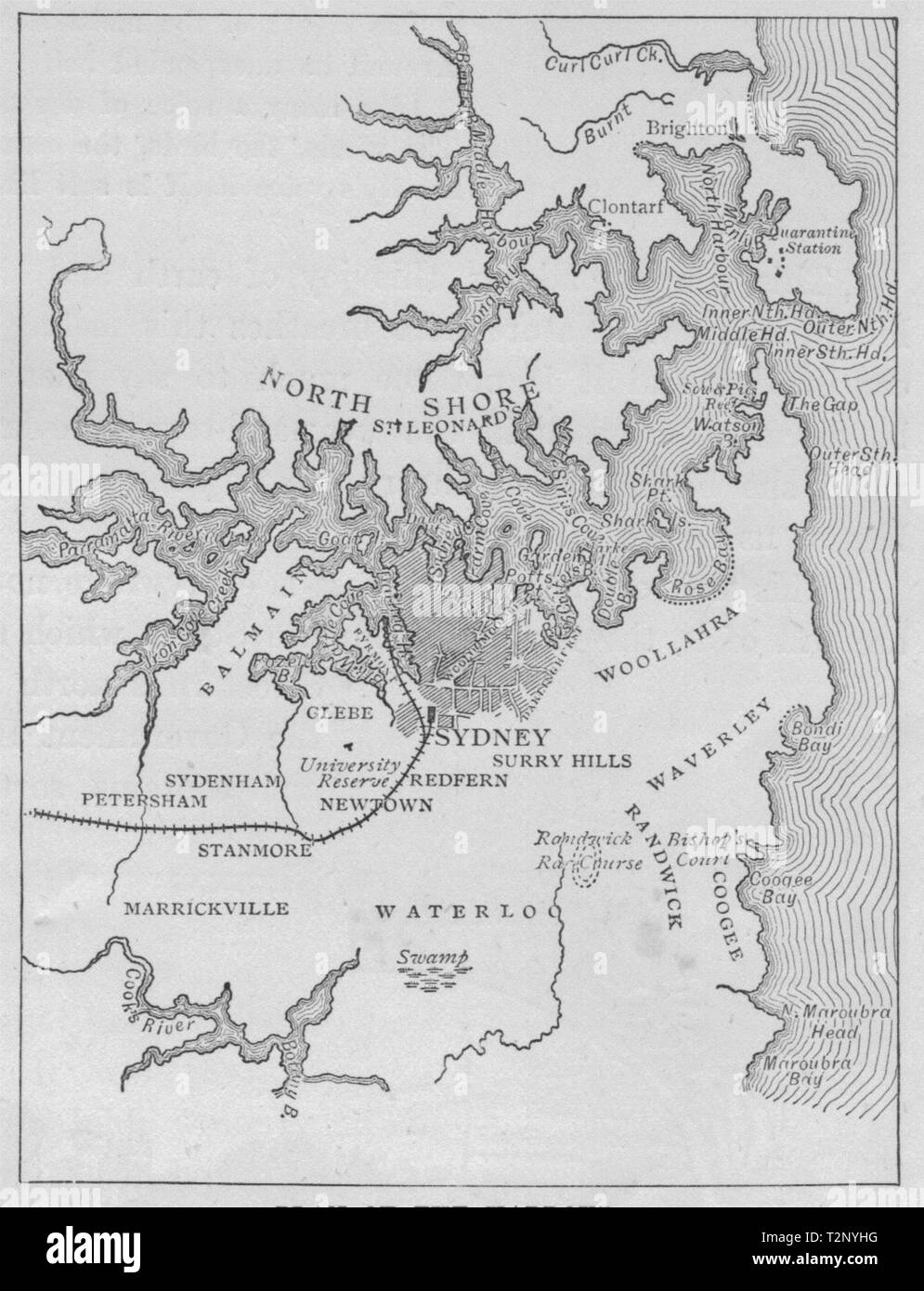 Map of sydney harbour hi-res stock photography and images - Alamy