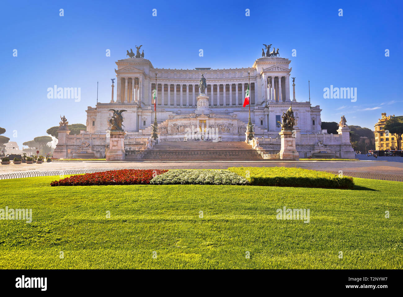 Piazza Venezia square in Rome Altare della Patria view, eternal city ...