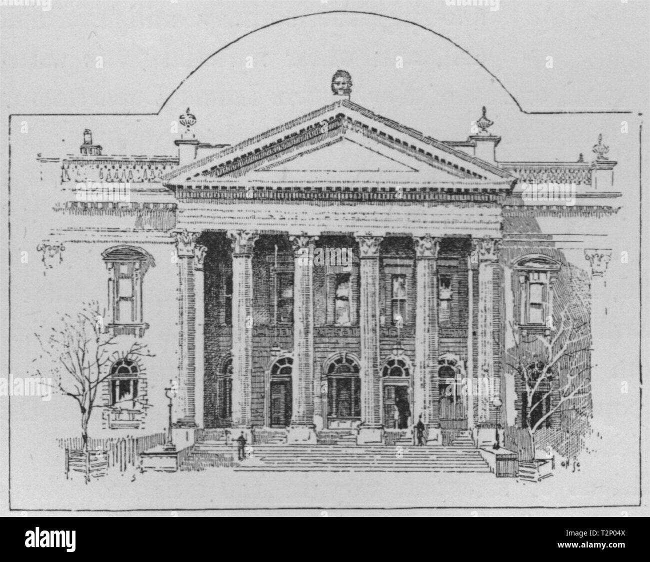 The Masonic Hall. Sandhurst. Australia 1890 old antique vintage print ...