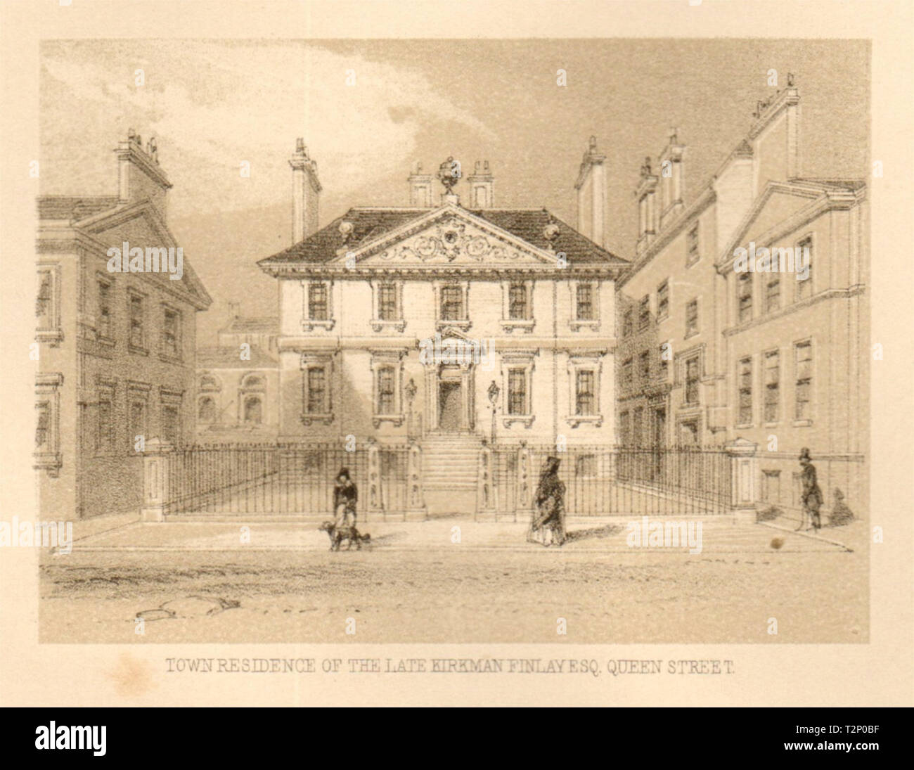 Town residence of the late Kirkman Finlay Esq, Queen Street, Glasgow ...