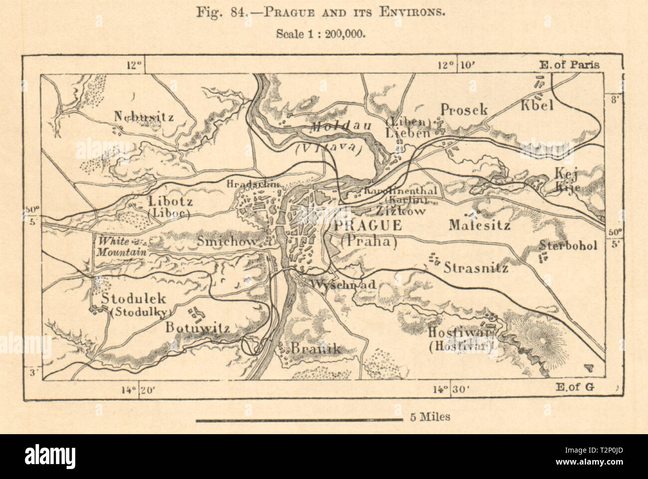 Antique map of prague hi-res stock photography and images - Alamy